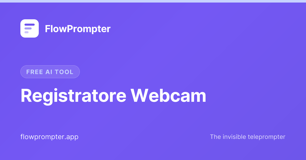Registratore webcam gratis - registra video online nel browser